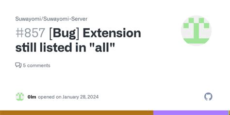 Bug Extension Still Listed In All · Issue 857 · Suwayomisuwayomi