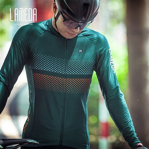 Lameda 남자 사이클링 저지 열 양털 자전거 의류 겨울 가을 산악 도로 자전거 긴 소매 자켓 저지 Maillot사이클링 저지 Aliexpress