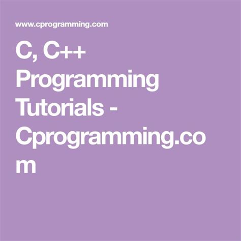 C C Programming Tutorials C Programming