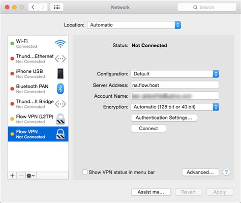 How To Configure Flow VPN On Mac Flow VPN Unmetered VPN Service With Free Trial