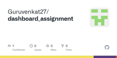 Github Guruvenkat27 Dashboard Assignment