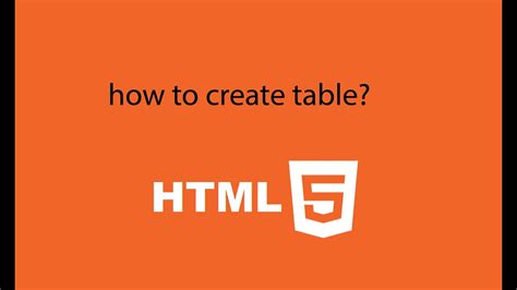 html table table data table row table header youtube