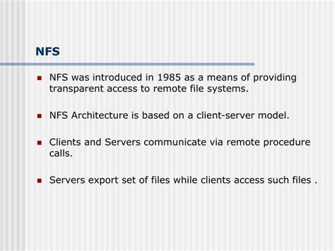 ppt network file system nfs powerpoint presentation id 3423603