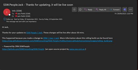 ♻️info email lacks information let s add some · issue 542 · sswconsulting ssw people · github
