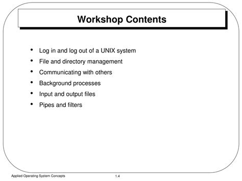 Ppt Workshop On Using Unix An Introduction Tutorial Powerpoint
