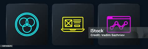 세트 라인 Rgb 및 Cmyk 색상 혼합 웹 사이트 통계 및 Ui Ux 디자인을 설정합니다 검은 색 사각형 버튼 벡터 Cmyk에 대한 스톡 벡터 아트 및 기타 이미지