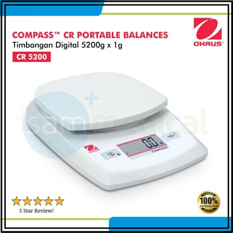 Jual Ohaus Timbangan Digital Sampel Laboraturium 5200gr X 1gr Compass
