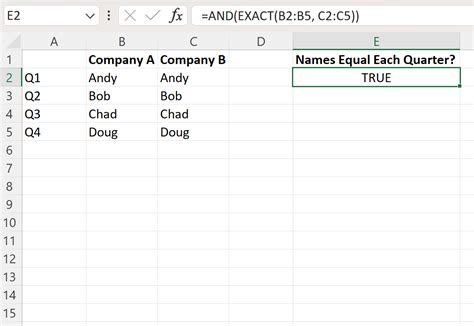 Excel How To Check If All Values Are The Same