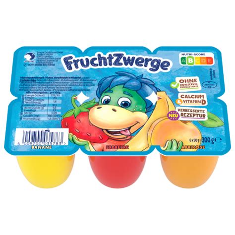 Fruchtzwerge Klassiker 6er Pack Erbeere Banane Marille