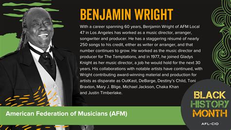 Black History Month Profiles Benjamin Wright Afl Cio