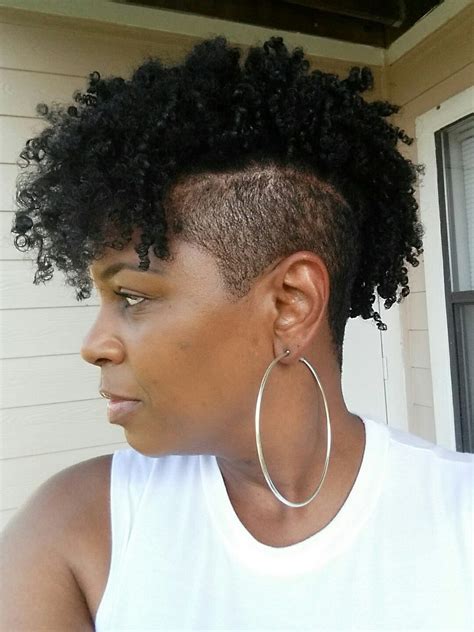 Natural Hair Shaved Sides Undercut Mohawk Shaved Side Hairstyles Tapered Natural Hair Short