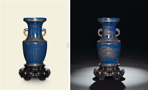 清乾隆 霁蓝釉描金山水题诗纹盘口瓶华艺国际 2012年秋季拍卖会广州华艺国际拍品价格图片拍卖专场拍卖会预展拍卖会结果卓克拍卖频道