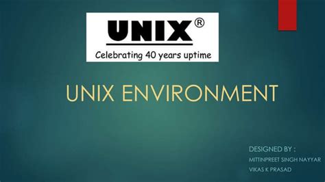 Unix Environment Ppt