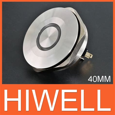 Mm Diameter Latching Type LED Ring Illuminated Metal Push Button Switch NO NC Waterproof In