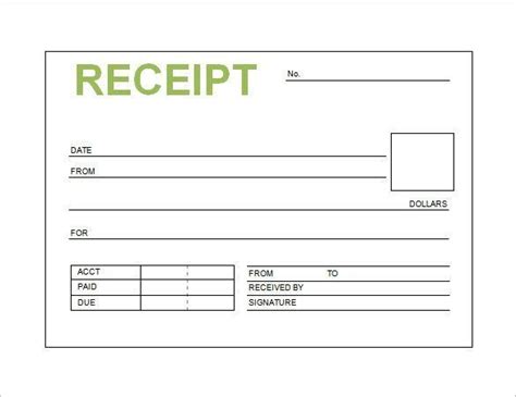 30 Free Printable Receipt Templates Simple Template Design Free Receipt Template Receipt