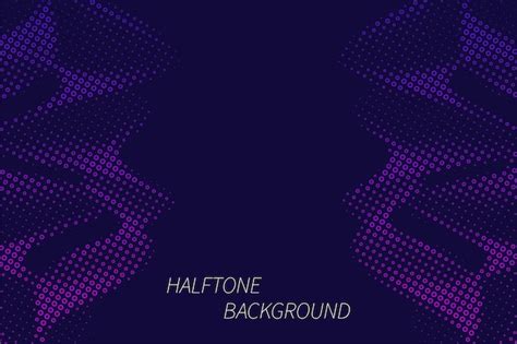 Premium Vector Flowing Dots Particles Wave Pattern Halftone Gradient Curve Shape Background