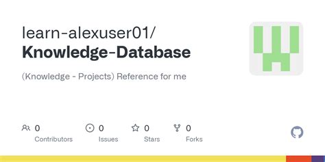 Github Learn Alexuser Knowledge Database Knowledge Projects Reference For Me