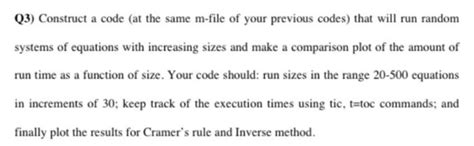 Solved Matlab Code Needed To Display 2 Graphs Cramers Rule