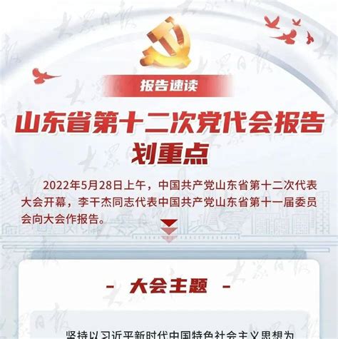 【深入学习贯彻省第十二次党代会精神】重温山东省第十二次党代会报告重点来源山东省精神