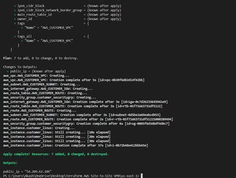 setting up aws site to site vpn using terraform