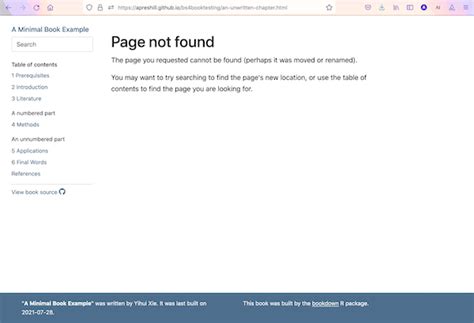 6 4 html 发布功能 bookdown 使用 r markdown 创作书籍和技术文档