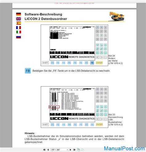 Liebherr Crane LICCON Error Codes Manual CD1 ManualPost Instant Download Auto Manuals