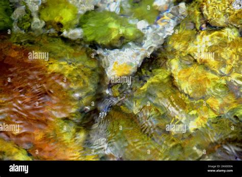 Abstract Of Refraction And Diffraction Of Light On Moving Water Stock Photo Alamy