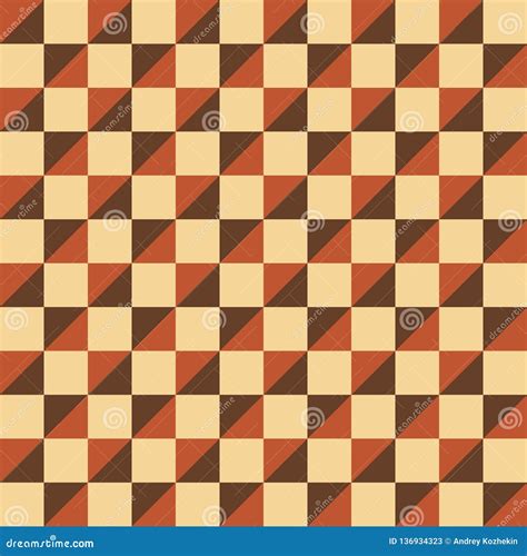 Abstract Geometric Seamless Pattern Of Squares Retro Style Repeating Square Tiles Stock Vector