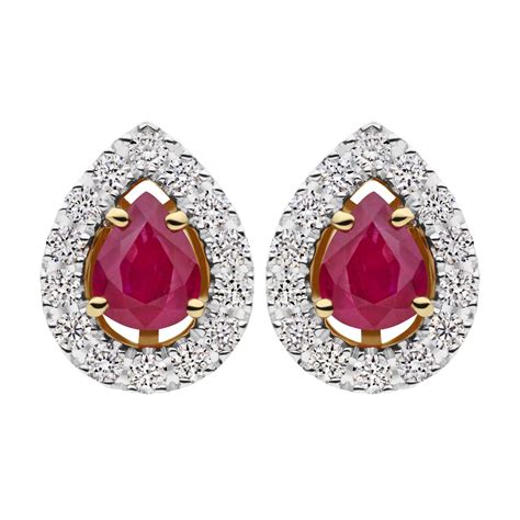 Earrings Diamond And Ruby Perth Mint Jewellery Store
