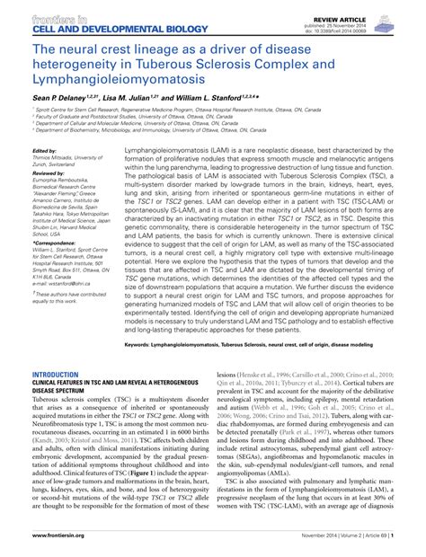 Pdf The Neural Crest Lineage As A Driver Of Disease Heterogeneity In