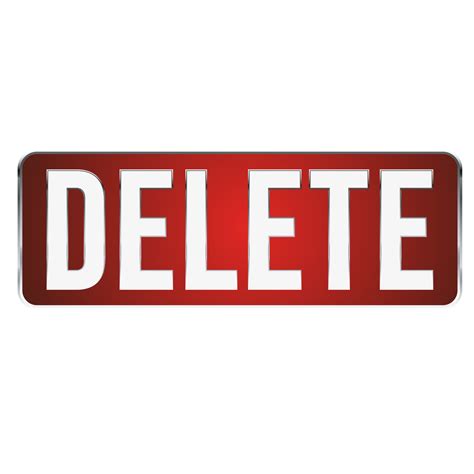 Delete Button On A Transparent Background 32191577 PNG