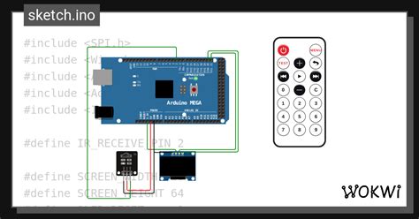 Mega Display Oled Ir Remote Work Wokwi Esp32 Stm32 Arduino Simulator