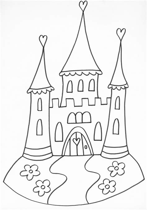 Замок раскраска для детей (много фото) - drawpics.ru