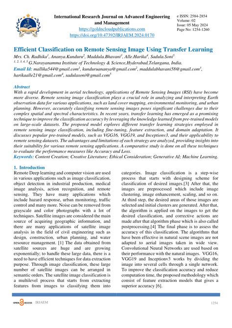 Pdf Efficient Classification On Remote Sensing Image Using Transfer