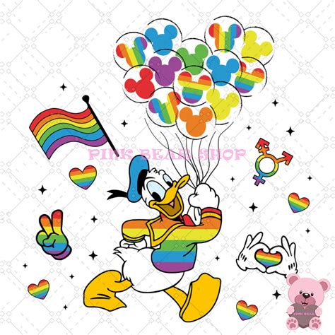 Donald Duck Lgbt Pride Balloon Disney Svg Disney Svg Disne Inspire