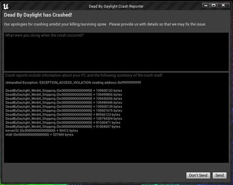 Exception Access Violation Rdeadbydaylight