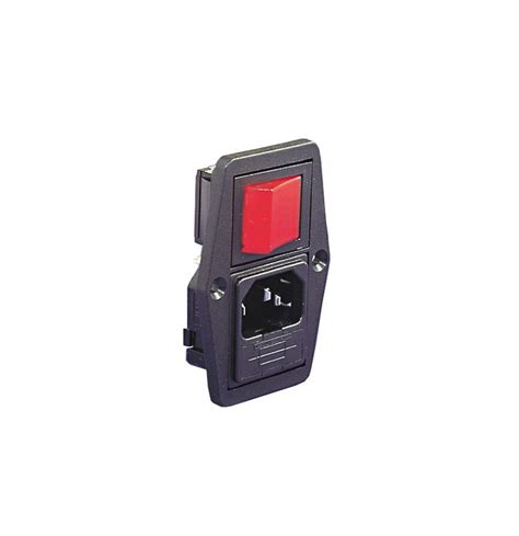 Vertical Power Entry Module With IEC C14 Inlet Fused Single Or Double Contact Switch Flange