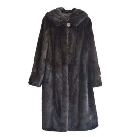 Женская Шуба из натуральной норки с длинным рукавом куртка с капюшоном зимняя теплая шуба из