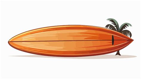 Surfboard Illustration On White Background Premium Ai Generated Vector