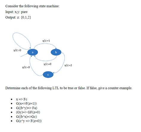 solved consider the following state machine input x y