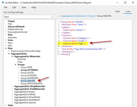 iso bom settings autodesk community