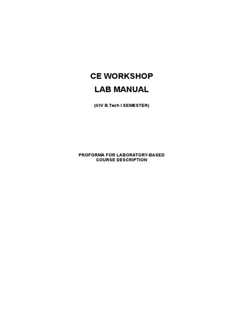 Ce Workshop Lab Manual Pdf Read Only Memory Computer Data Storage