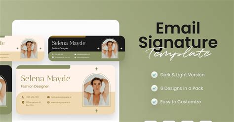 Шаблон Баннер для подписи электронной почты Наборы Ux и Ui Веб сайты Включая просто и эл