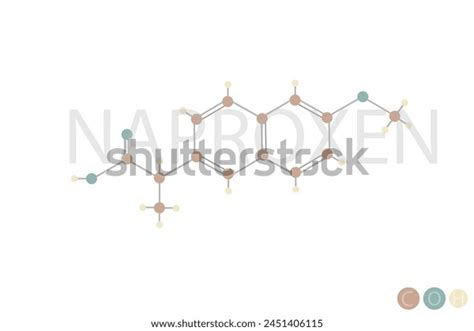 Naproxen Molecular Skeletal Chemical Formula Stock Vector Royalty Free