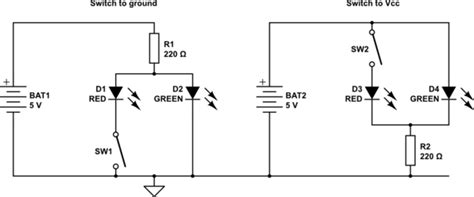 Analog Control Two LEDs With Two Wires And Inverter Electrical Engineering Stack Exchange