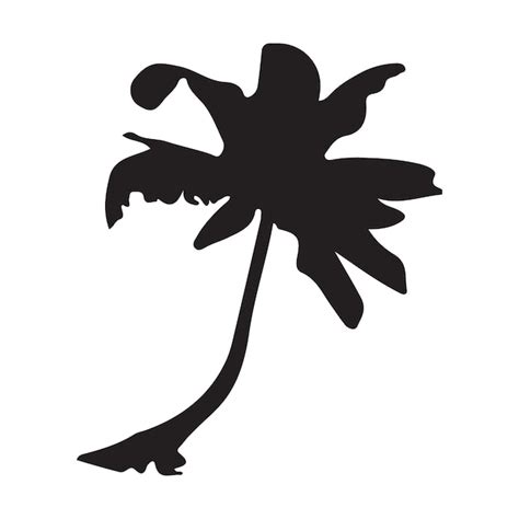 Premium Vector Black Palm Tree Shape Silhouette