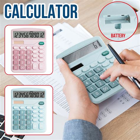 Calculator 12 Digit Desktop Basic Calculato Dual P Vicedeal