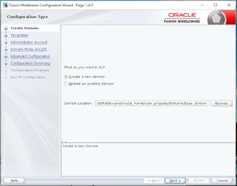 Devops And Middleware Engineering Weblogic 14c Domain Creation Gui Mode