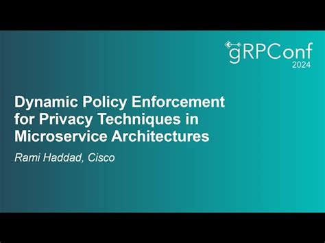 Free Video Dynamic Policy Enforcement For Privacy Techniques In Microservice Architectures From