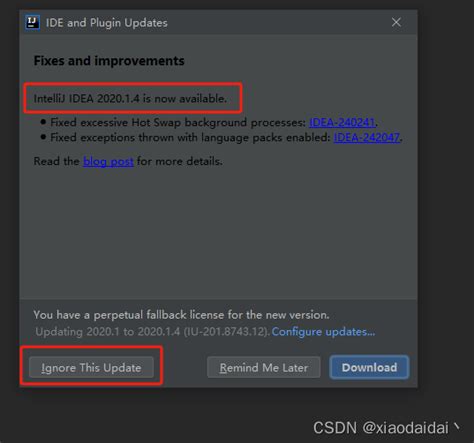 Intellij Idea软件内如何更新到最新版本intellij Ideaxiaodaidai丶 Gitcode 开源社区